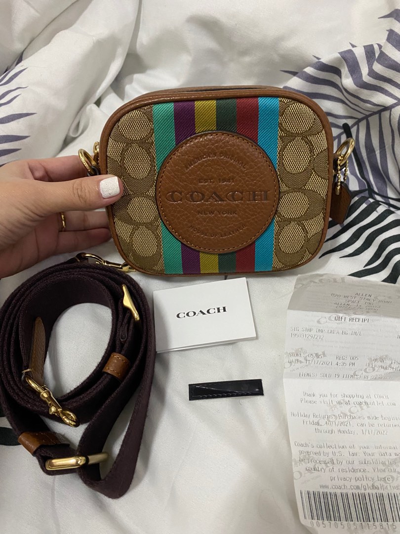 Coach Mini Dempsey Sling Bag, Luxury, Bags & Wallets on Carousell