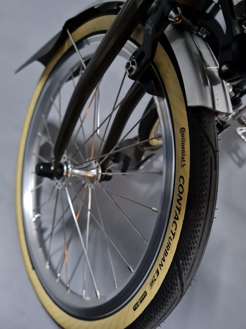 Continental Contact Urban Cream Wall Tyre Brompton, Sports Equipment ...