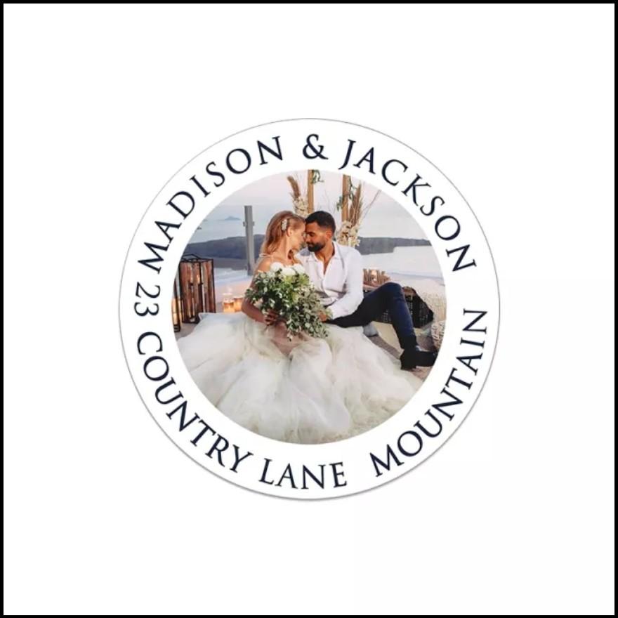 Custom Photo Stickers Labels Wedding Sticker Personalized Photo Design ...