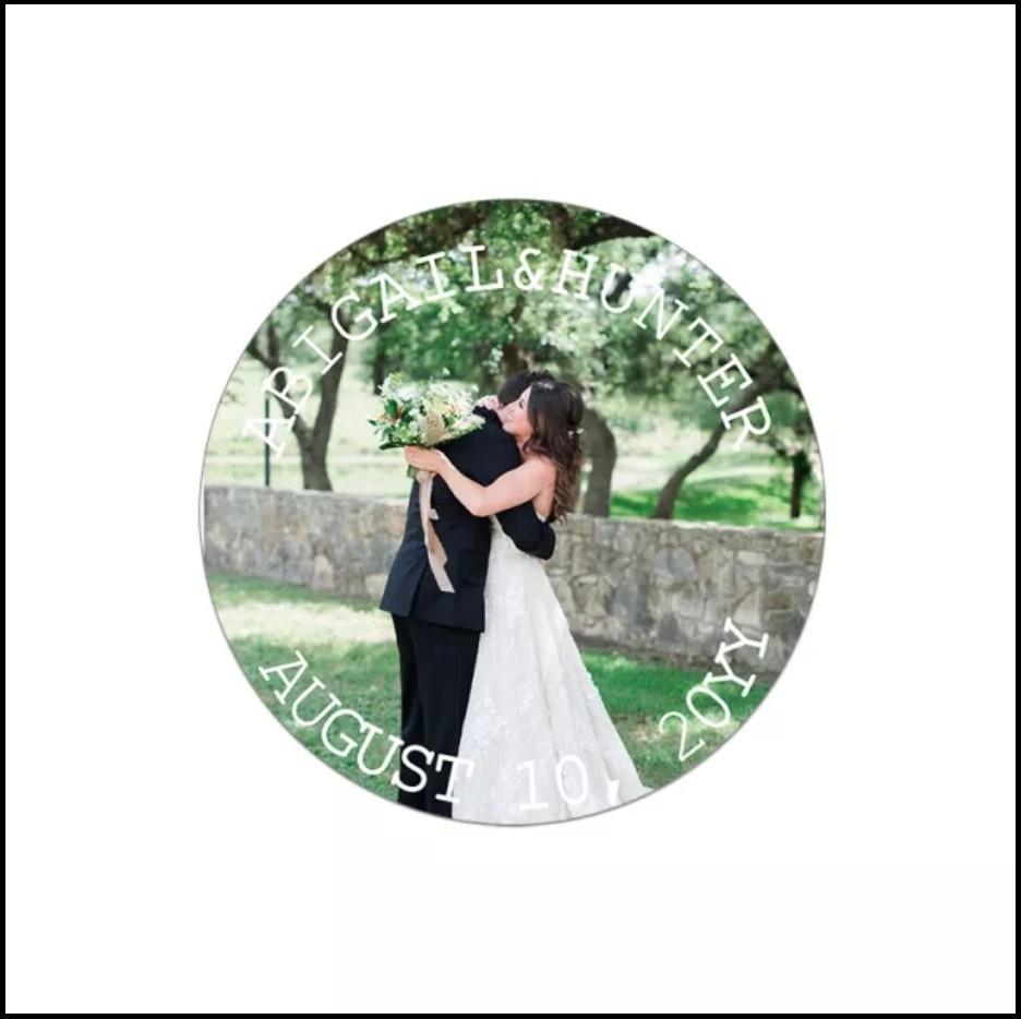 Custom Photo Stickers Labels Wedding Sticker Personalized Photo Design ...