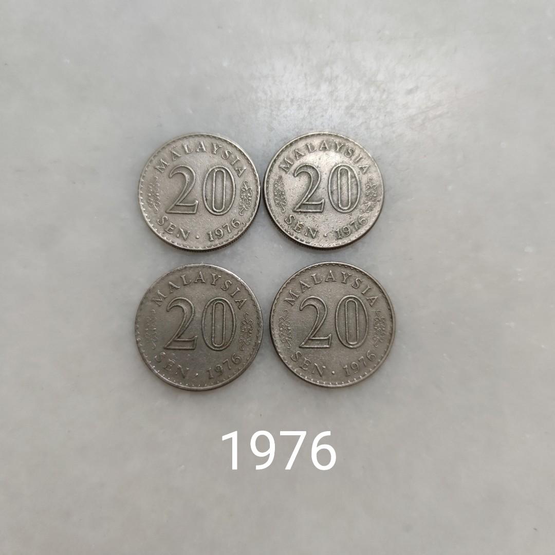 Dua Puluh Sen 1976 4 pieces, Hobbies & Toys, Collectibles & Memorabilia ...