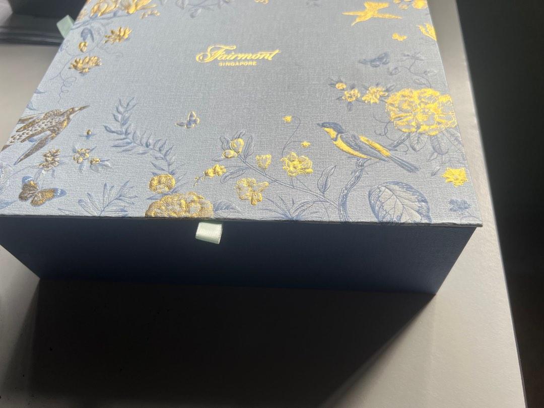 Fairmont Mooncake box (blue), Furniture & Home Living, Kitchenware ...