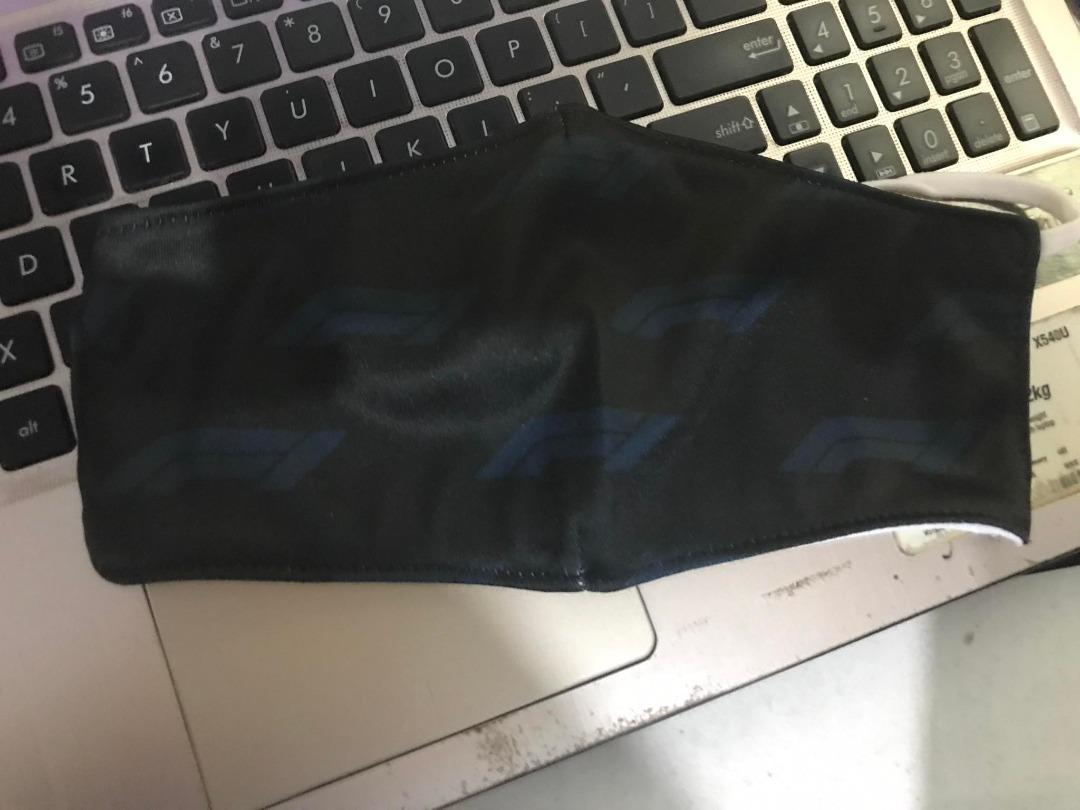 Formula 1 3 Pack Face Coverings - White/Black/Black - Adults (F1 ...