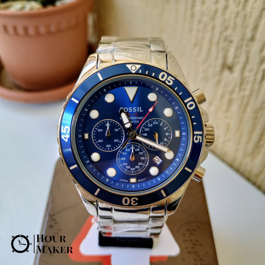 Fossil FB-03 Chronograph Stainless Steel Watch, Men's Fashion, Watches ...