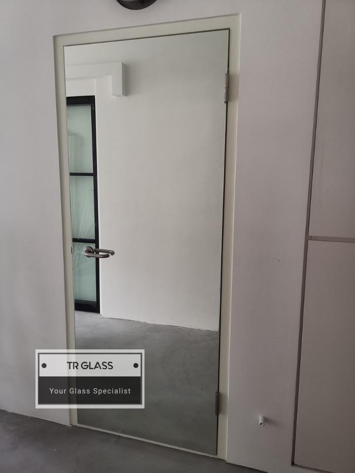 Frameless Mirror / Bomb Shelter Mirror / DB Box Mirror Singapore , Home ...