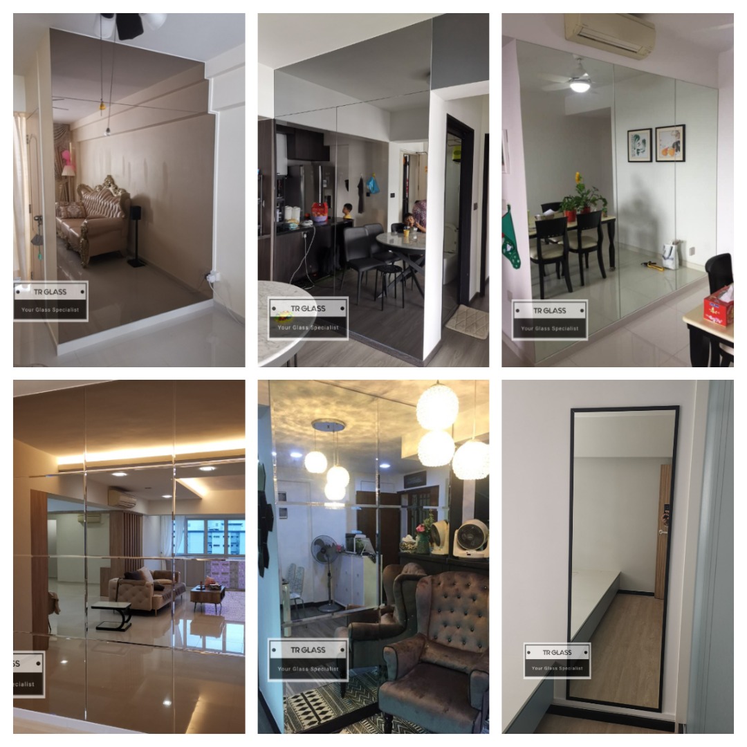 Frameless Mirror / Bomb Shelter Mirror / DB Box Mirror Singapore , Home ...