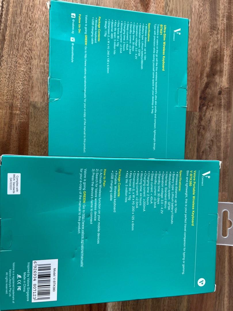 [Free Normal Mail] Valore Ultra Slim Wireless Keyboard, Computers ...