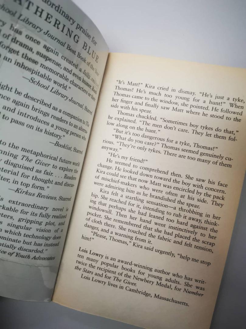 Gathering Blue by Lois Lowry, Hobbies & Toys, Books & Magazines ...