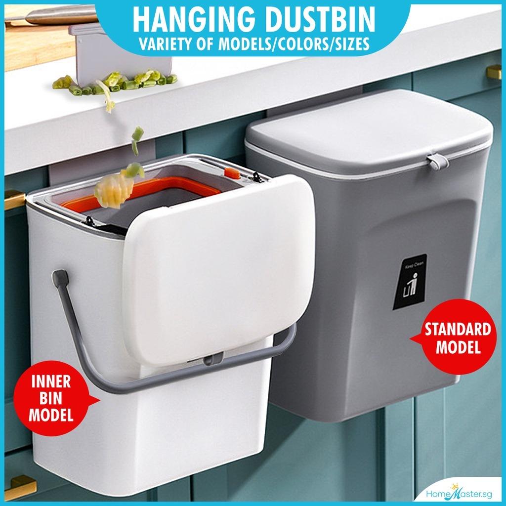 Hanging Dustbin with Cover*With or w/o Inner Bin with Handle, Furniture ...