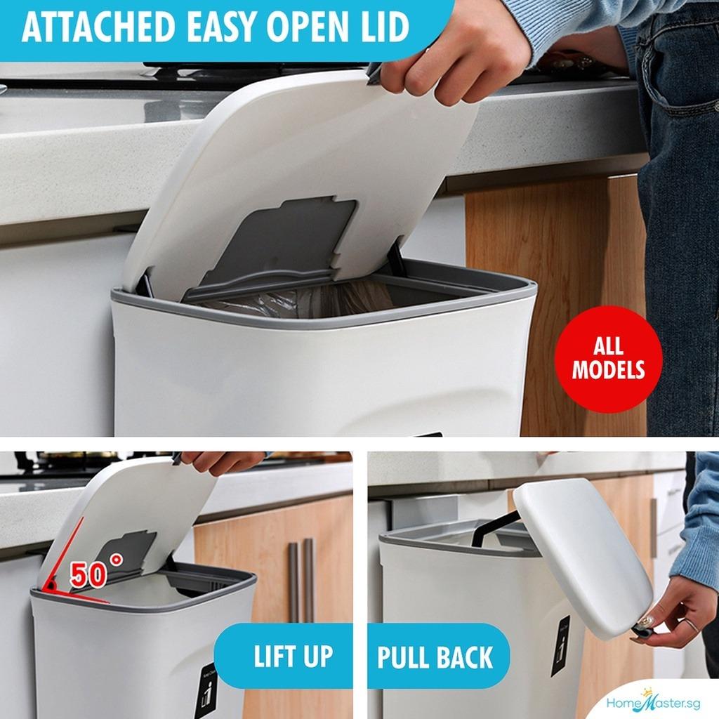 Hanging Dustbin with Cover*With or w/o Inner Bin with Handle, Furniture ...