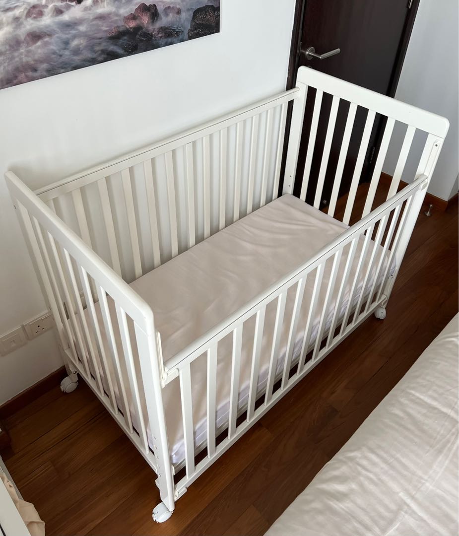 Happy Cot 5-in-1 Convertible Baby Cot, Babies & Kids, Baby Nursery ...