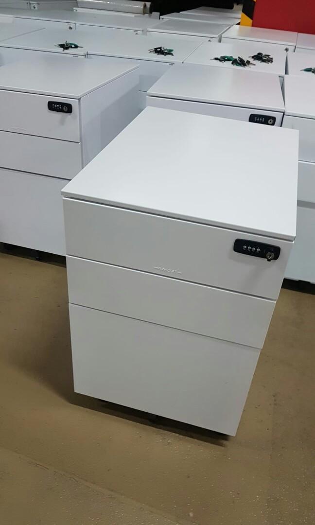 Haworth Metal pedestal, white, $80 eavh.. 4pcd $300, Furniture & Home ...