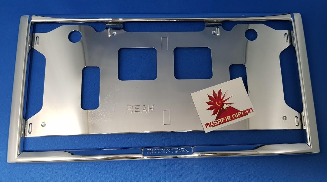 Honda Access License Plate Frame Set JDM, Auto Accessories on Carousell