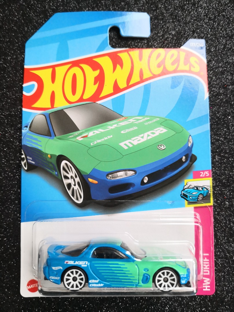 Hot Wheels 95 Mazda Rx-7 Falken Blue FD, Hobbies & Toys, Toys & Games ...