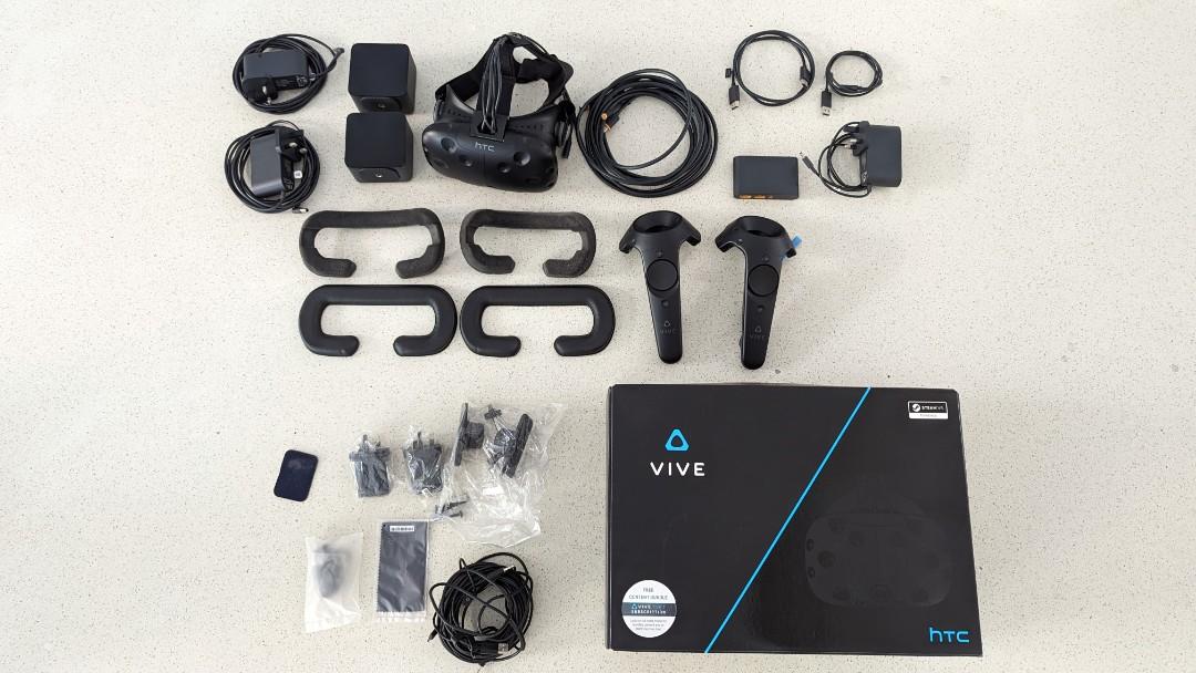 HTC Vive full set with original box and new face pads, Video Gaming ...