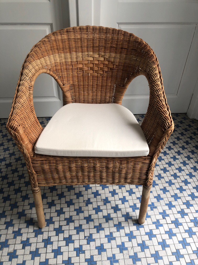 IKEA AGEN rattan/bamboo chairs, Furniture & Home Living, Furniture, Chairs on Carousell