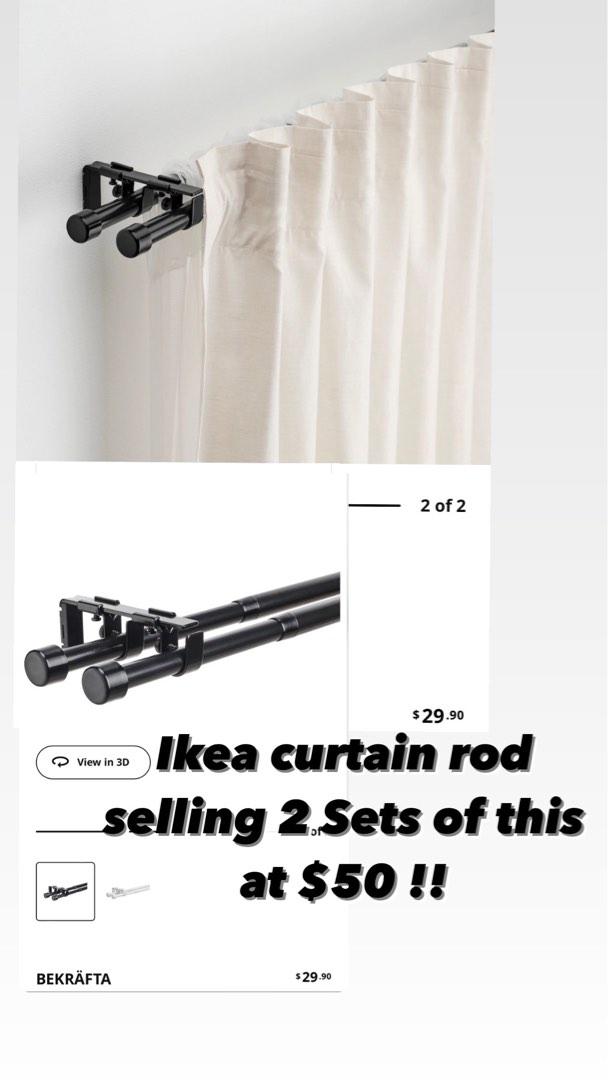 Ikea curtain rod, Furniture & Home Living, Home Decor, Curtains ...