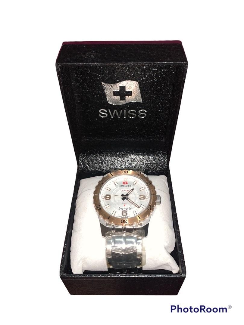 jam tangan swiss commando cowo (belum pernah dipakai), Fesyen Pria, Jam ...