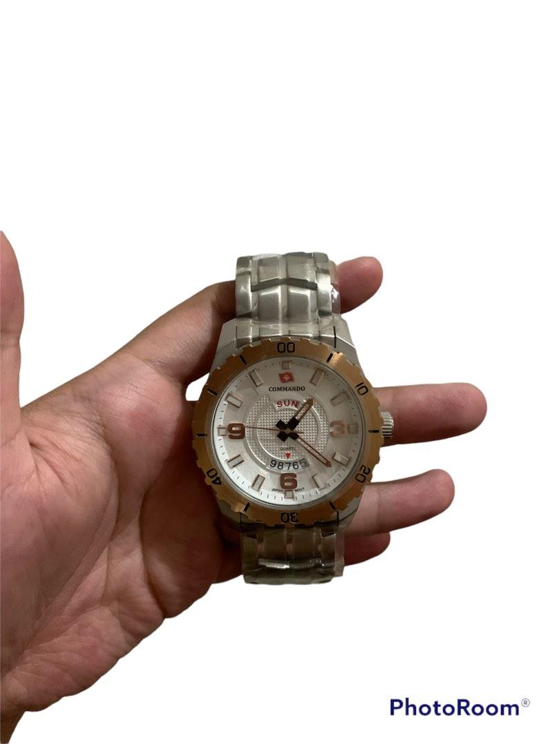 jam tangan swiss commando cowo (belum pernah dipakai), Fesyen Pria, Jam ...