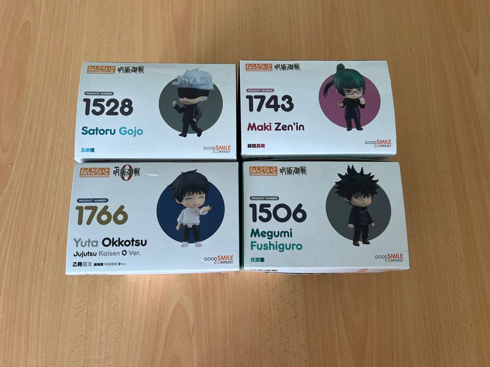 jujutsu kaisen nendoroids(gojo, yuta,megumi, maki,geto, inumaki, sukuna ...