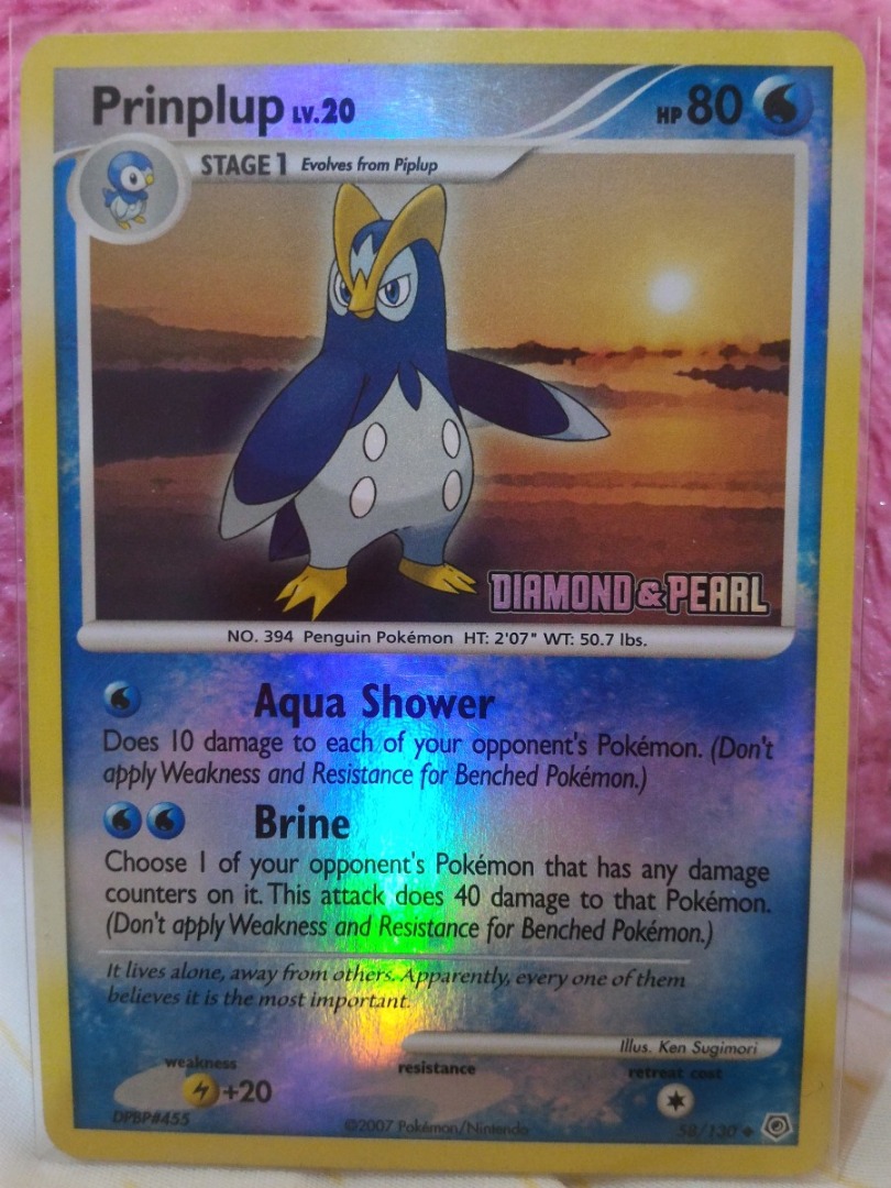 Kartu Pokemon TCG - Prinplup - Burger King promo rare, Toys ...