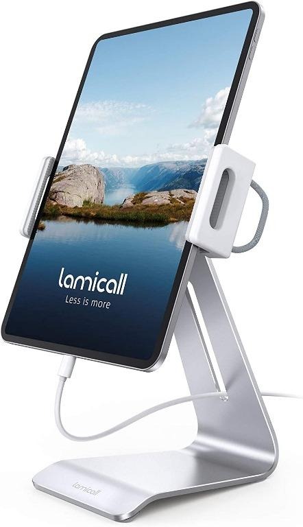 Lamicall Tablet Stand, Adjustable Tablet Holder - 360 Rotating Desktop ...