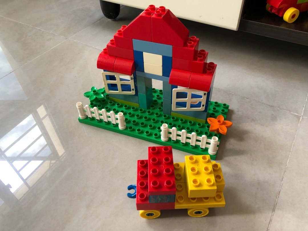 LEGO Duplo house and car, Hobbies & Toys, Toys & Games on Carousell