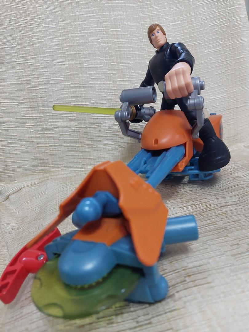 Rare Luke Skywalker with Speeder Bike Star Wars Jedi Force Figure, Hobbies & Toys, Toys & Games ...
