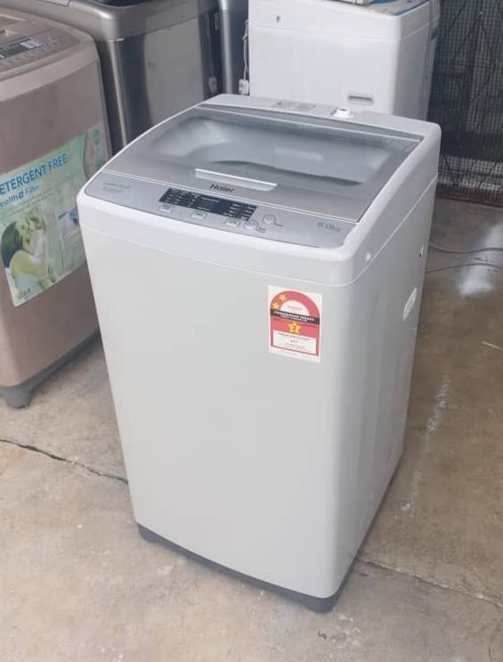 Mesin Basuh HAIER 6.0kg Washing Machine, TV & Home Appliances, Washing ...