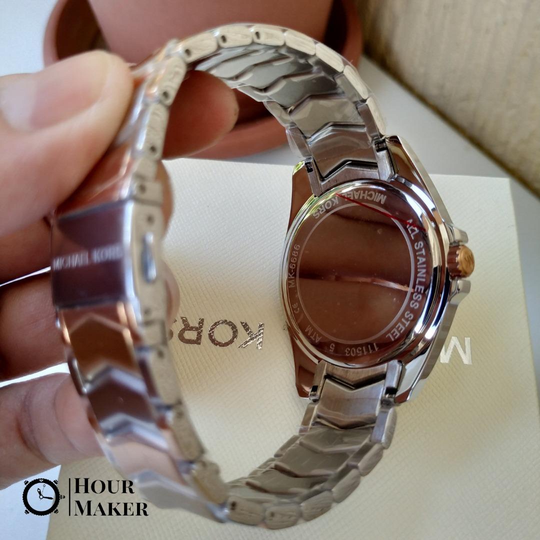 MICHAEL KORS MK6686 Whitney Crystal White Sunray Dial Ladies Watch ...