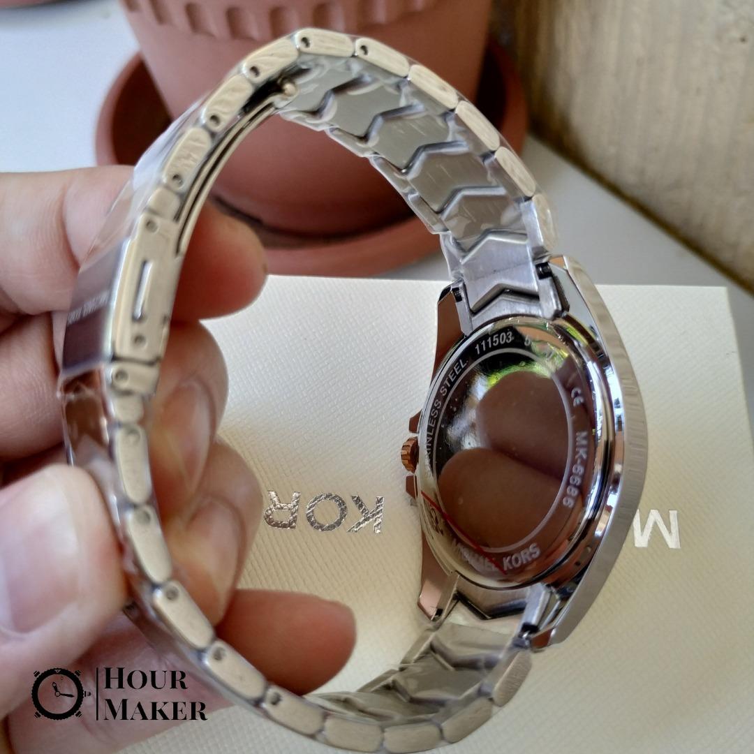 MICHAEL KORS MK6686 Whitney Crystal White Sunray Dial Ladies Watch ...