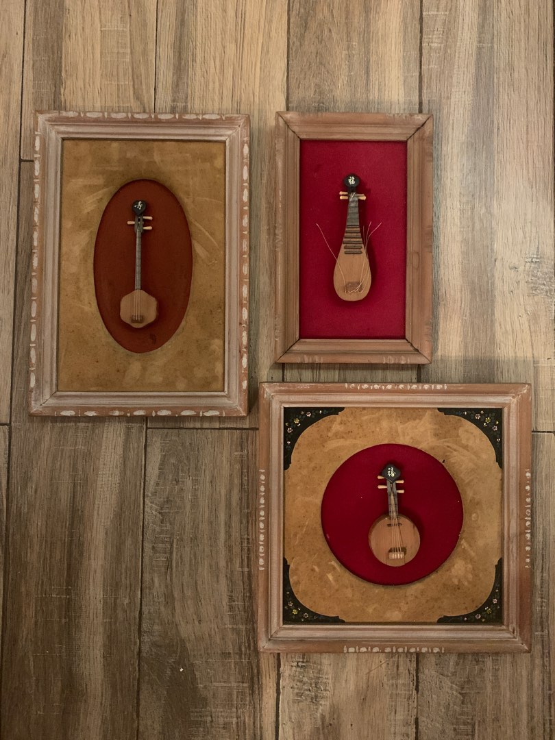 (LF44) Miniature Wall Display: Chinese String Instruments (set of 3 ...