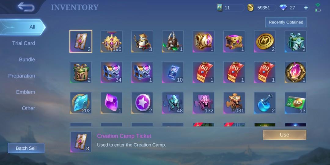 Mobile legends account, MLBB account, Video Gaming, Video Games, Others ...
