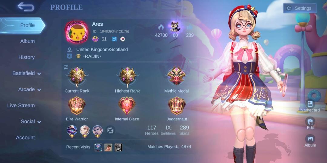 Mobile legends account, MLBB account, Video Gaming, Video Games, Others ...