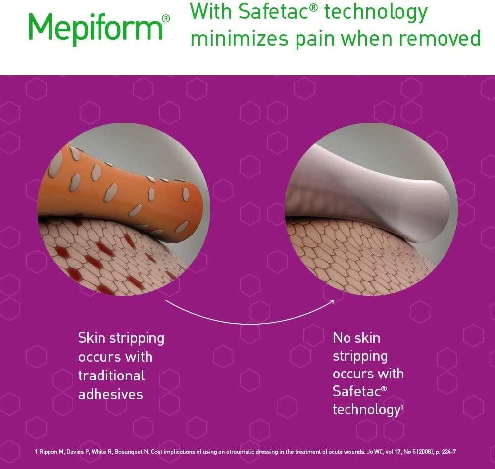 MOLNLYCKE Mepiform Self-Adherent Scar Reduction Care Dressing with Soft ...