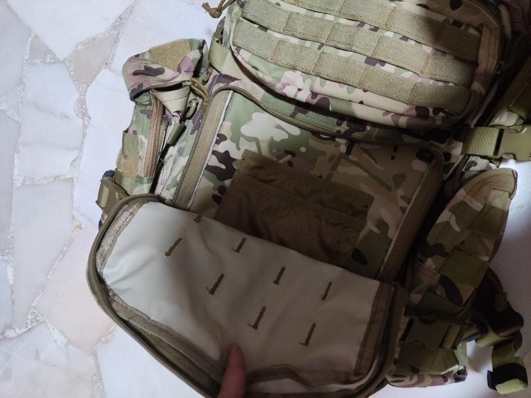 [Multicam] Military Backpack Rucksack (50L Capacity) FREE MOLLE POUCHES ...
