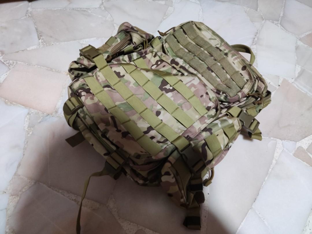 [Multicam] Military Backpack Rucksack (50L Capacity) FREE MOLLE POUCHES ...
