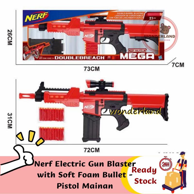 Nerf Electric Gun Blaster with Soft Foam Bullet Pistol Mainan knak ...