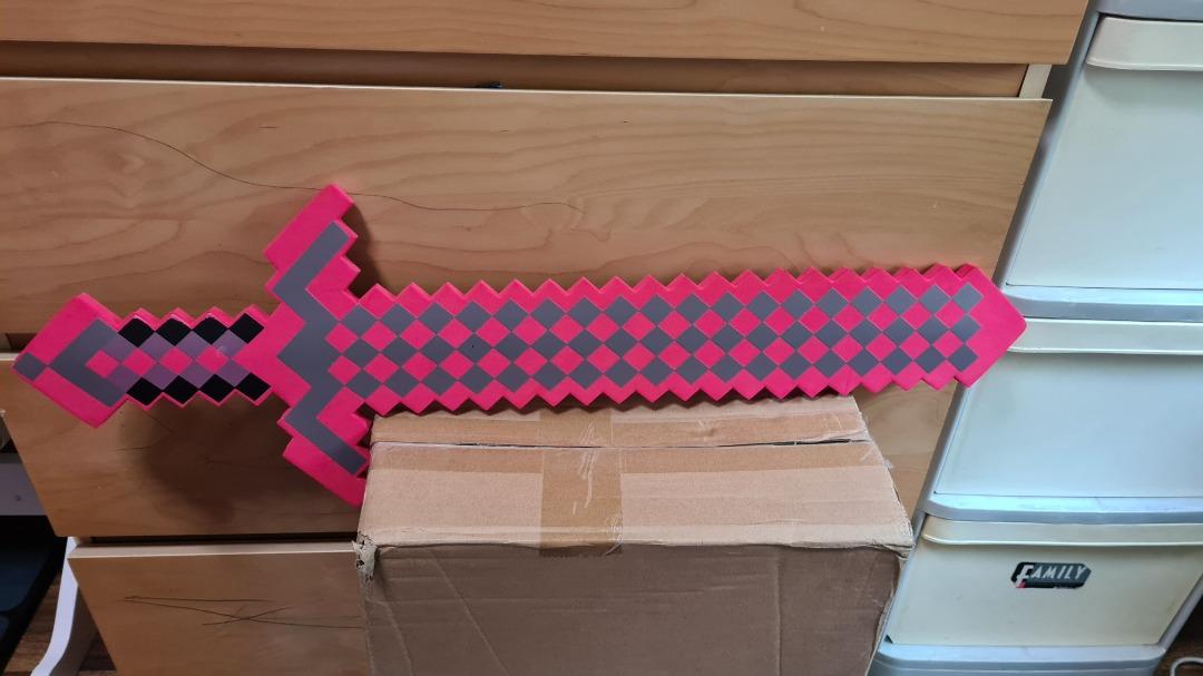 New but Defect Minecraft sword., Hobbies & Toys, Toys & Games on Carousell
