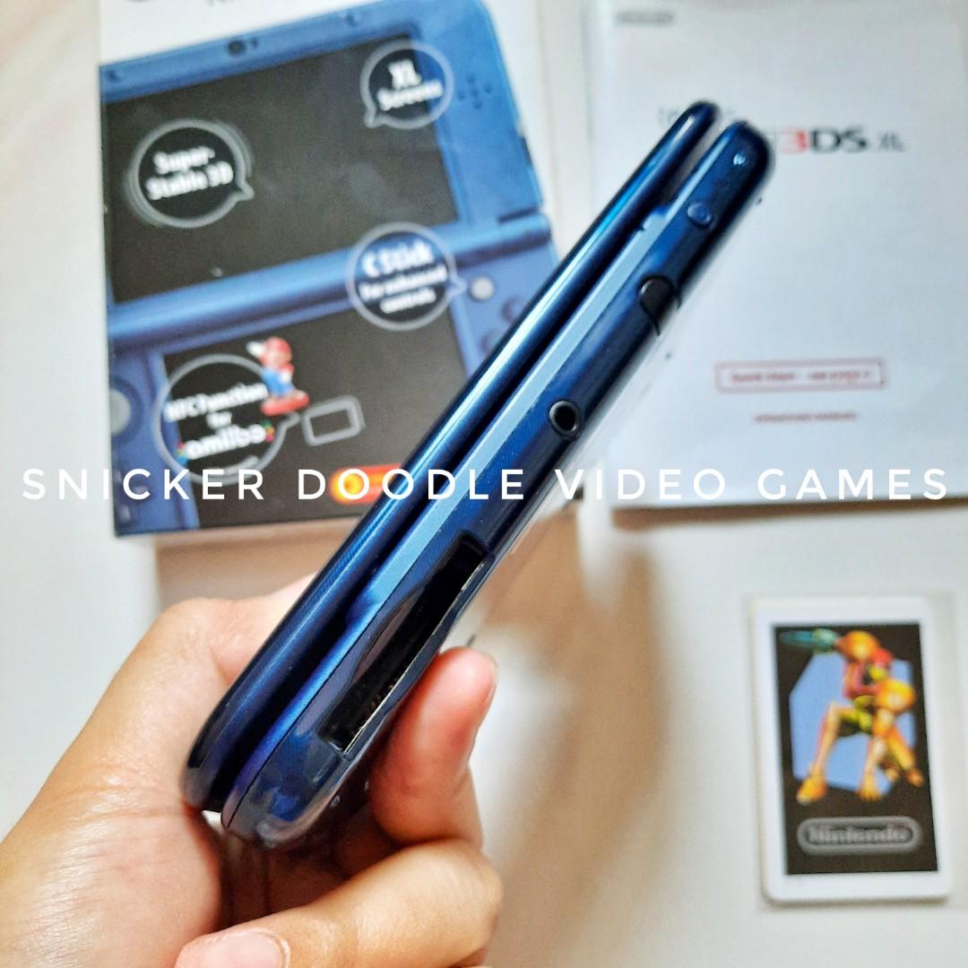 New Nintendo 3DS XL Metallic Blue CFW WITH BOX, Video Gaming, Video ...