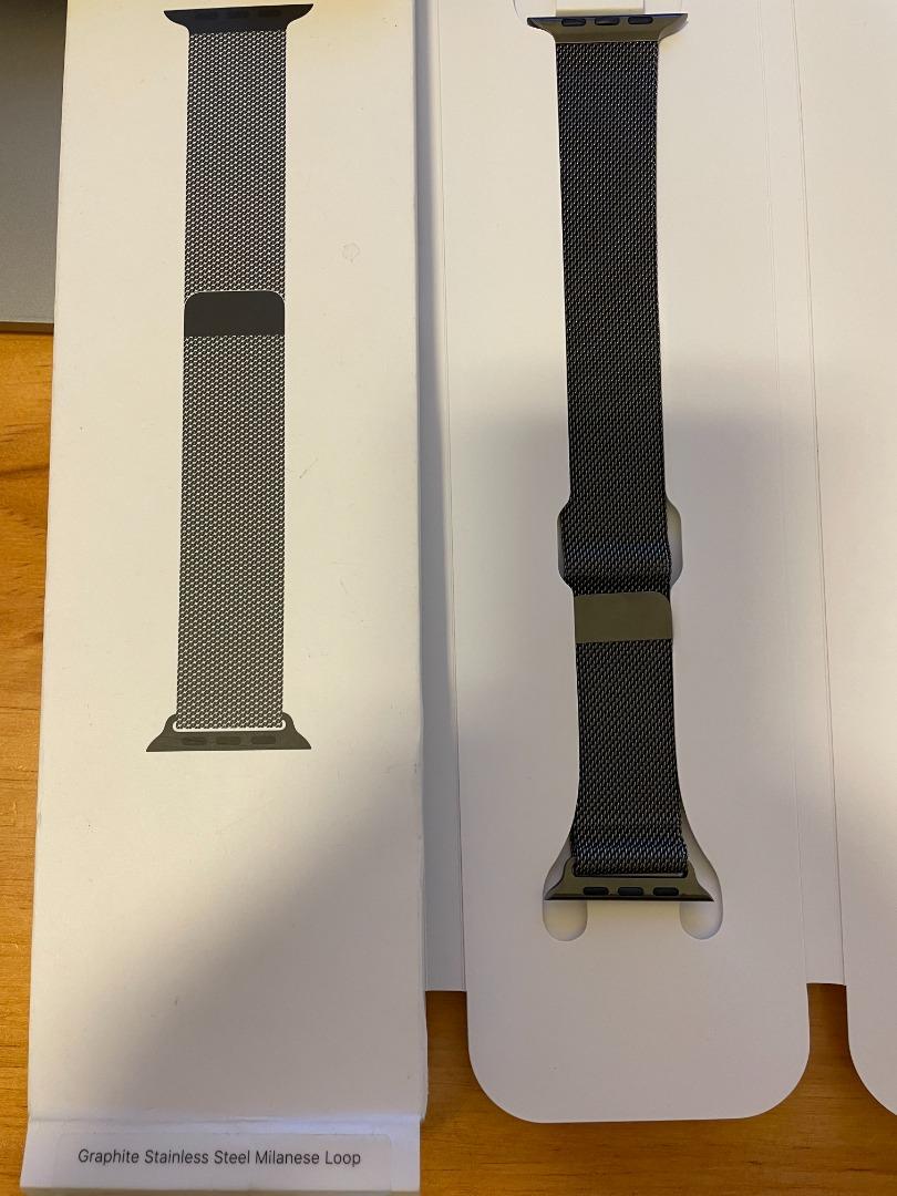 Original Apple 44MM Graphite Milanese Loop, Men's Fashion, Watches ...