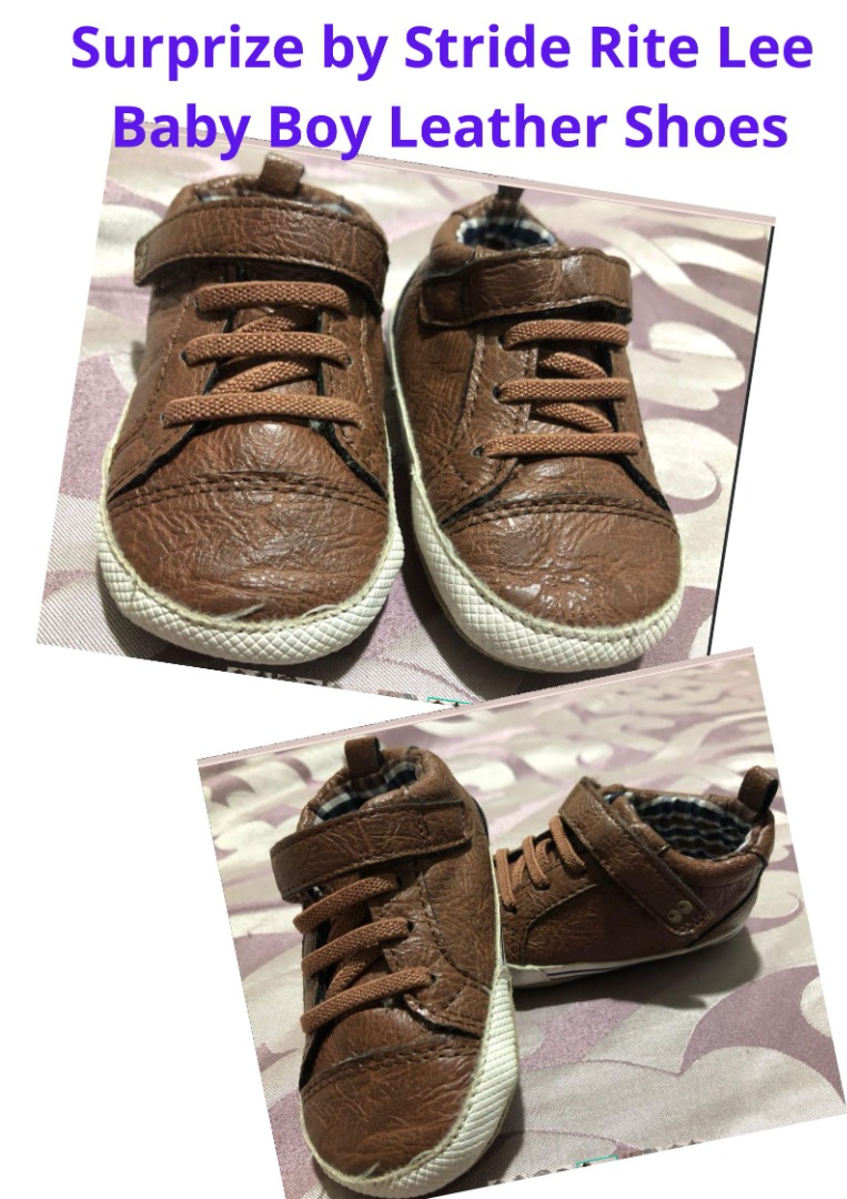 Original Surprise by Stride Rite Lee Leather Sneaker Shoes for Baby Boy ...