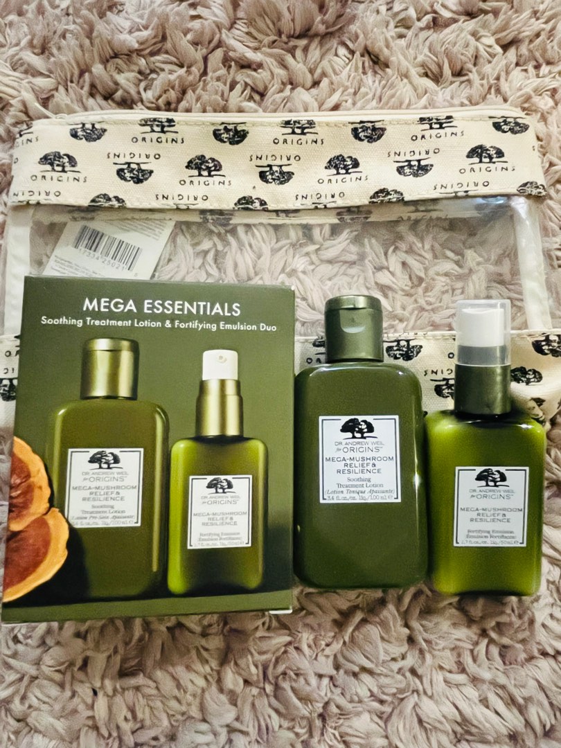 Origins Mega Essentials Treatment Lotion and Hydrating Emulsion, Beauty ...