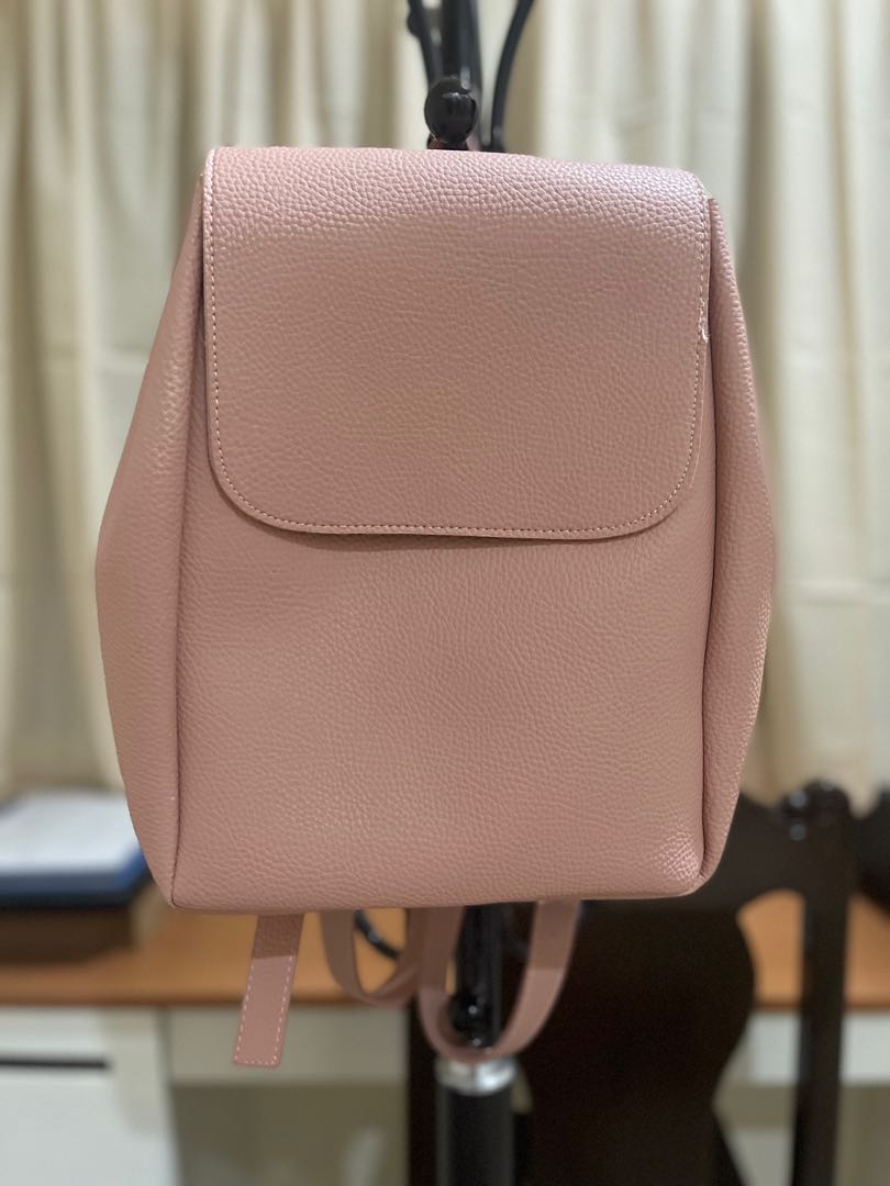 Pink backpack (pebbled leather), Women's Fashion, Bags & Wallets ...