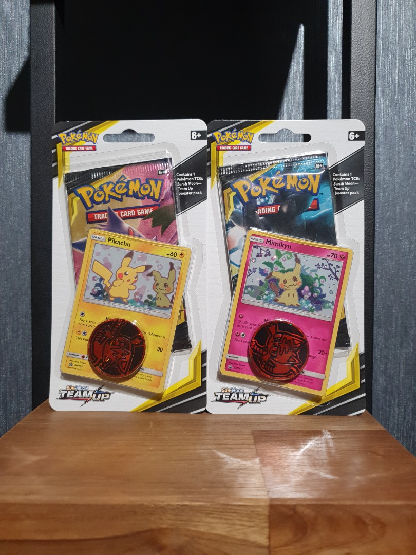 Pokemon TCG Card Team Up Checklane Blisters with Pikachu & Mimikyu ...