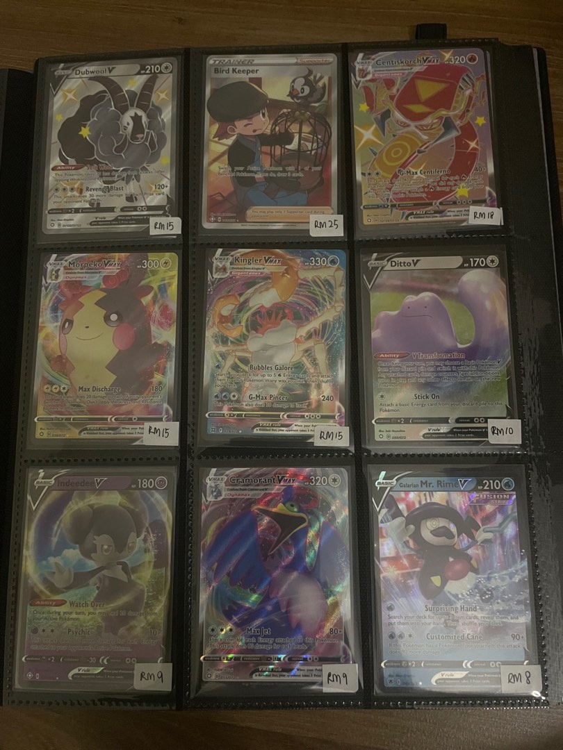 Pokemon Trading Card Game TCG V & Vmax Rainbow Shiny Card, Hobbies ...