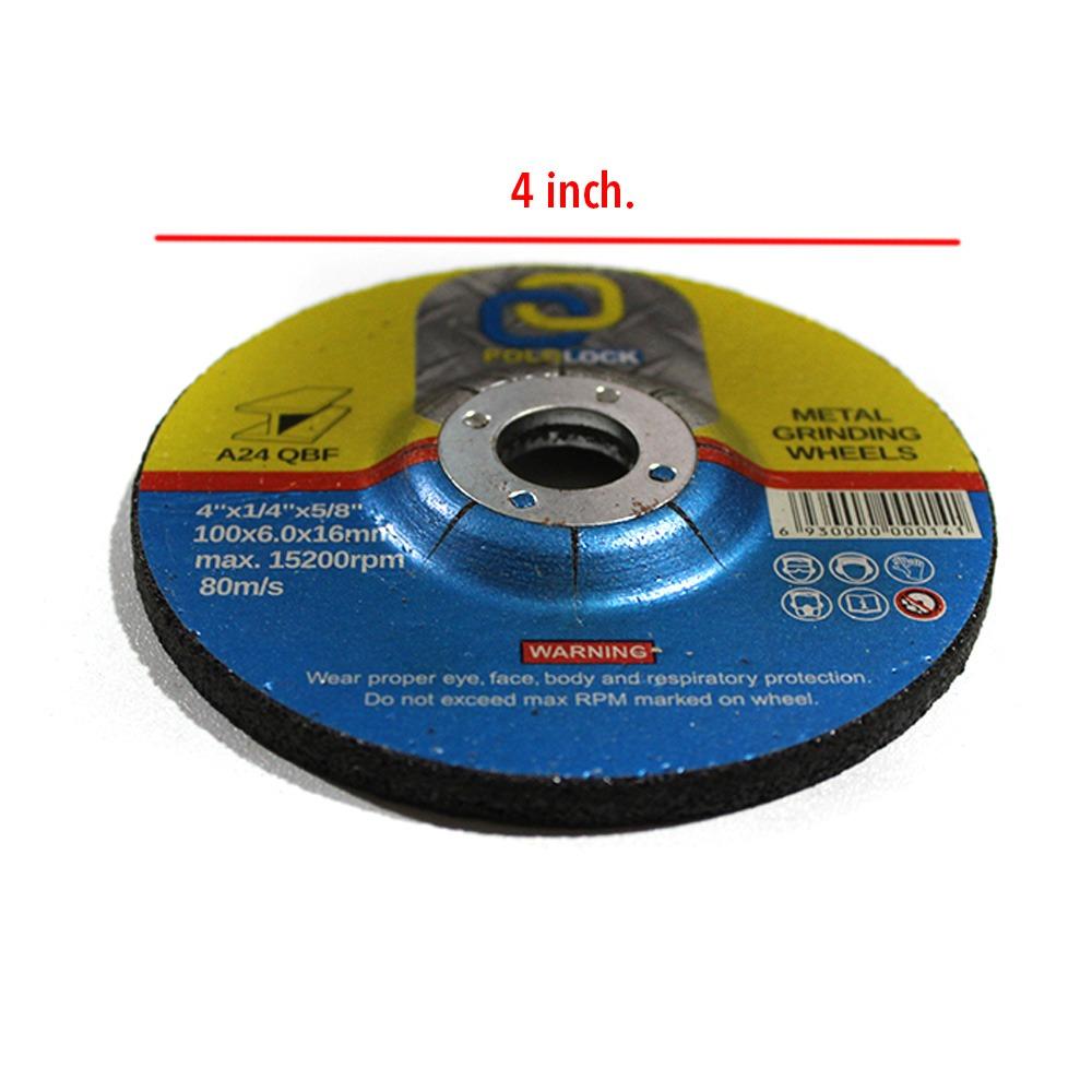 Polo lock Metal Grinding Wheels A24 QBF 4" x 1/4" x 5/8" 100 x 6 x 16mm ...