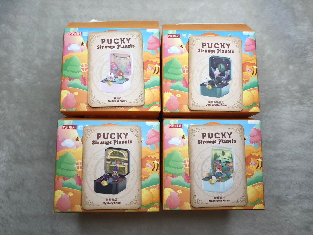 [Popmart] Pucky Strange Planets Series Scene Box, Hobbies & Toys, Toys ...