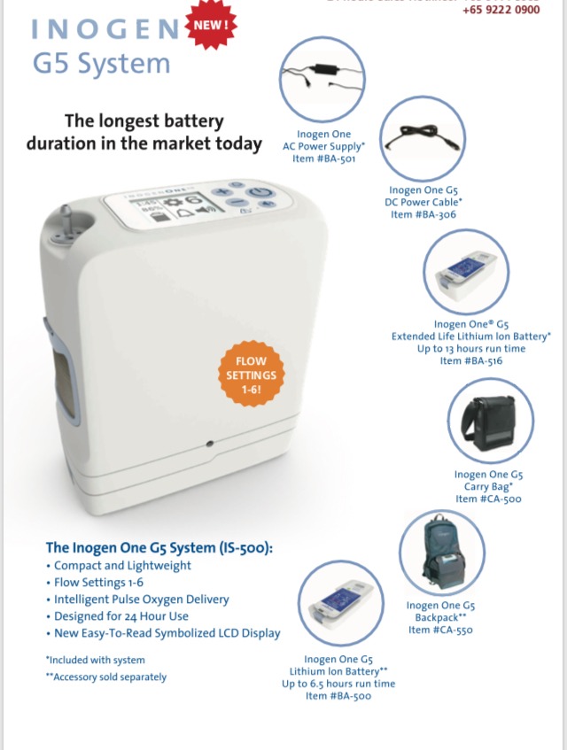 Portable Oxygen Concentrator Inogen G5, Health & Nutrition, Assistive ...