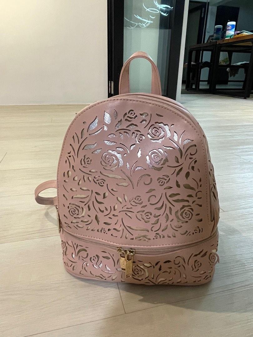 Pretty pink rose Backbag backpack, Women's Fashion, Bags & Wallets ...
